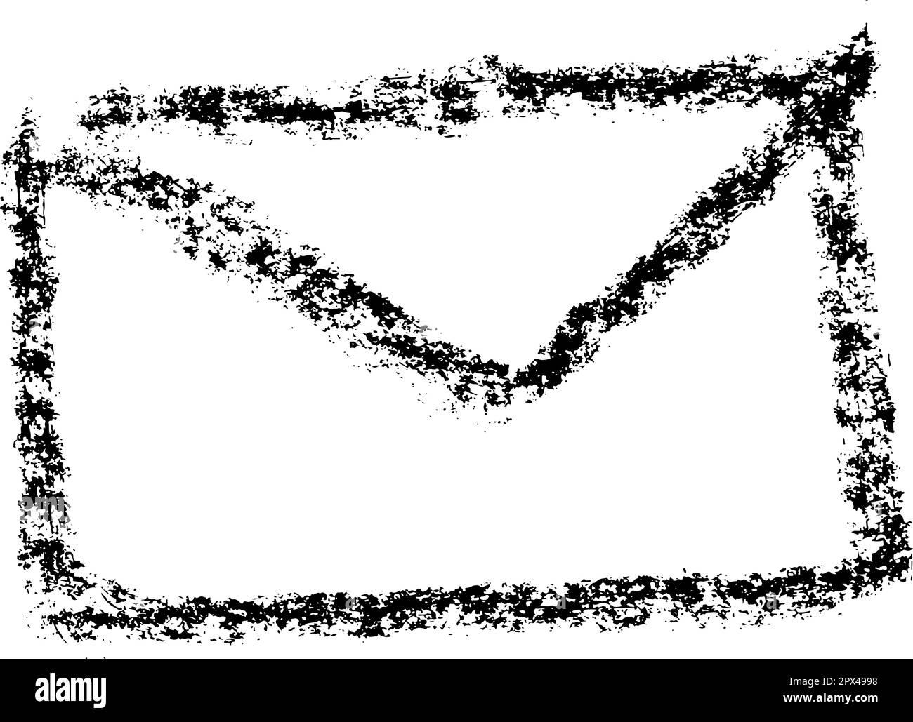 Chalk Texture Email Envelope Icon Stock Vector Image & Art - Alamy