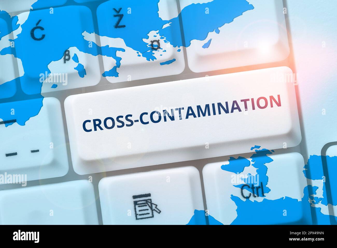 Text sign showing Cross Contamination, Business overview Unintentional ...