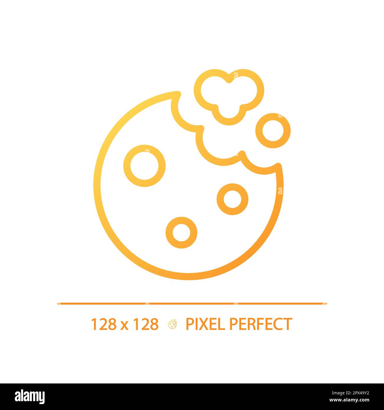 Cookies pixel perfect gradient linear vector icon Stock Vector Image ...