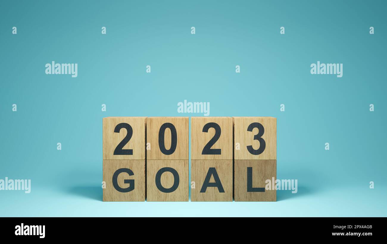 Creative design concept for the new year festival 2023. 3D illustration ...