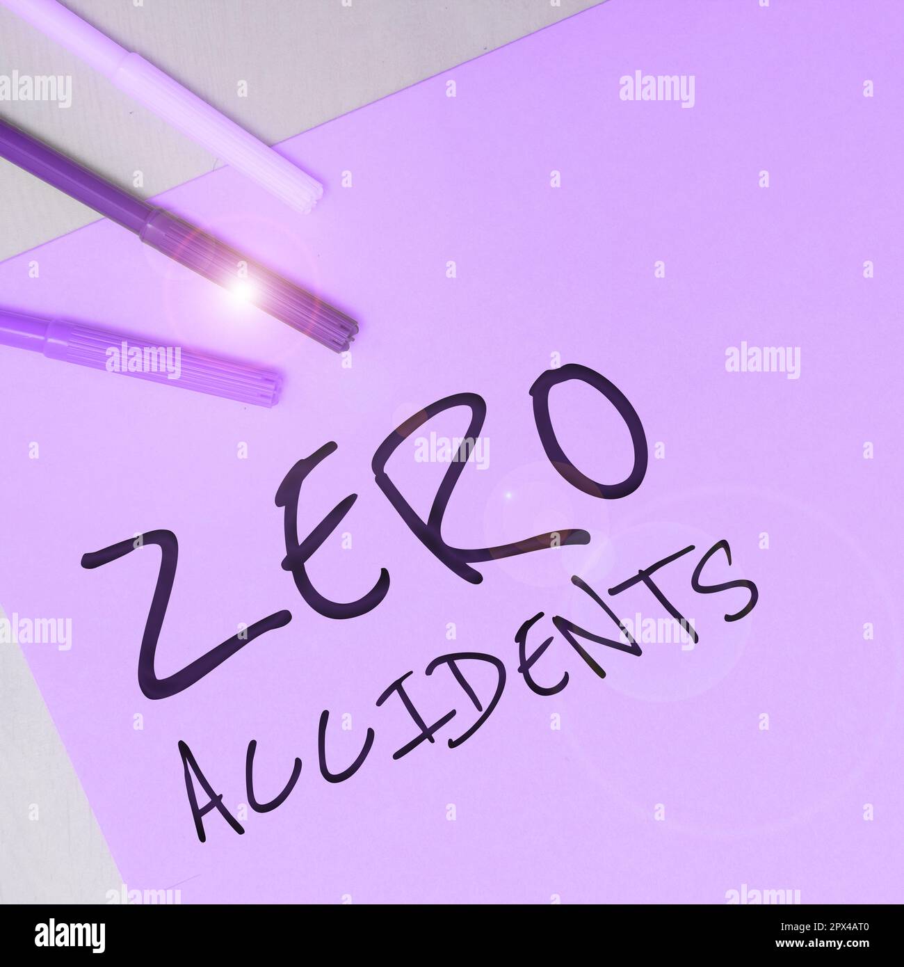 Sign displaying Zero Accidents, Business concept important strategy for ...
