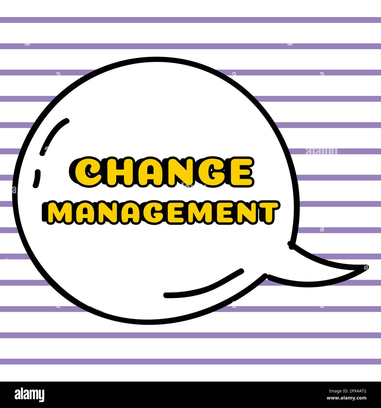 Text caption presenting Change Management, Word Written on Replacement ...