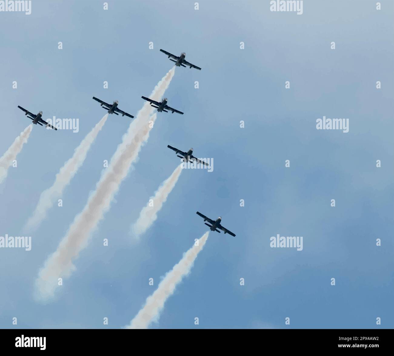 Aerobatic display at air show Stock Vector Images - Alamy