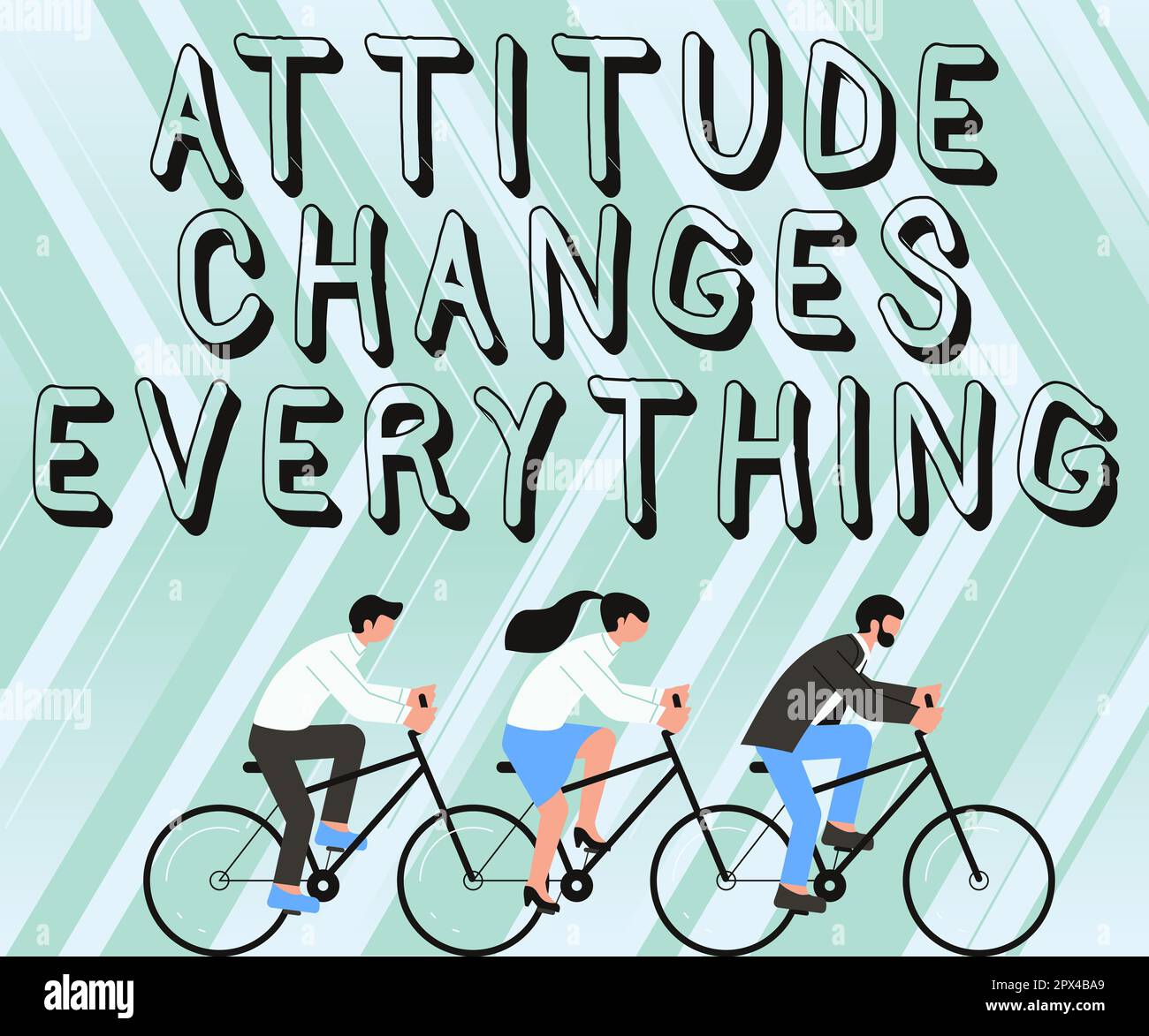 Conceptual caption Attitude Changes Everything, Word Written on ...