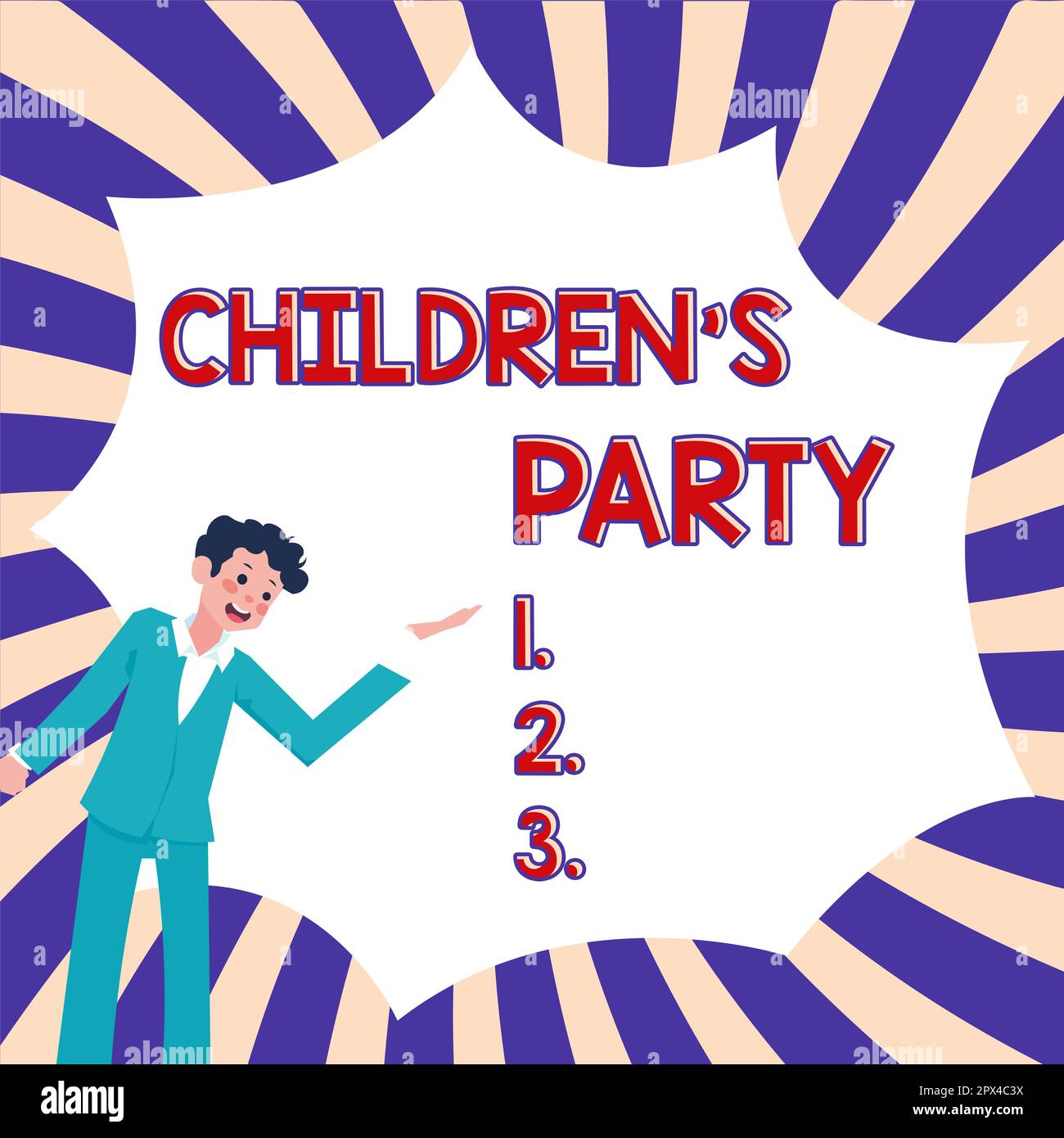 Writing displaying text Children's Party, Word for social gathering or ...