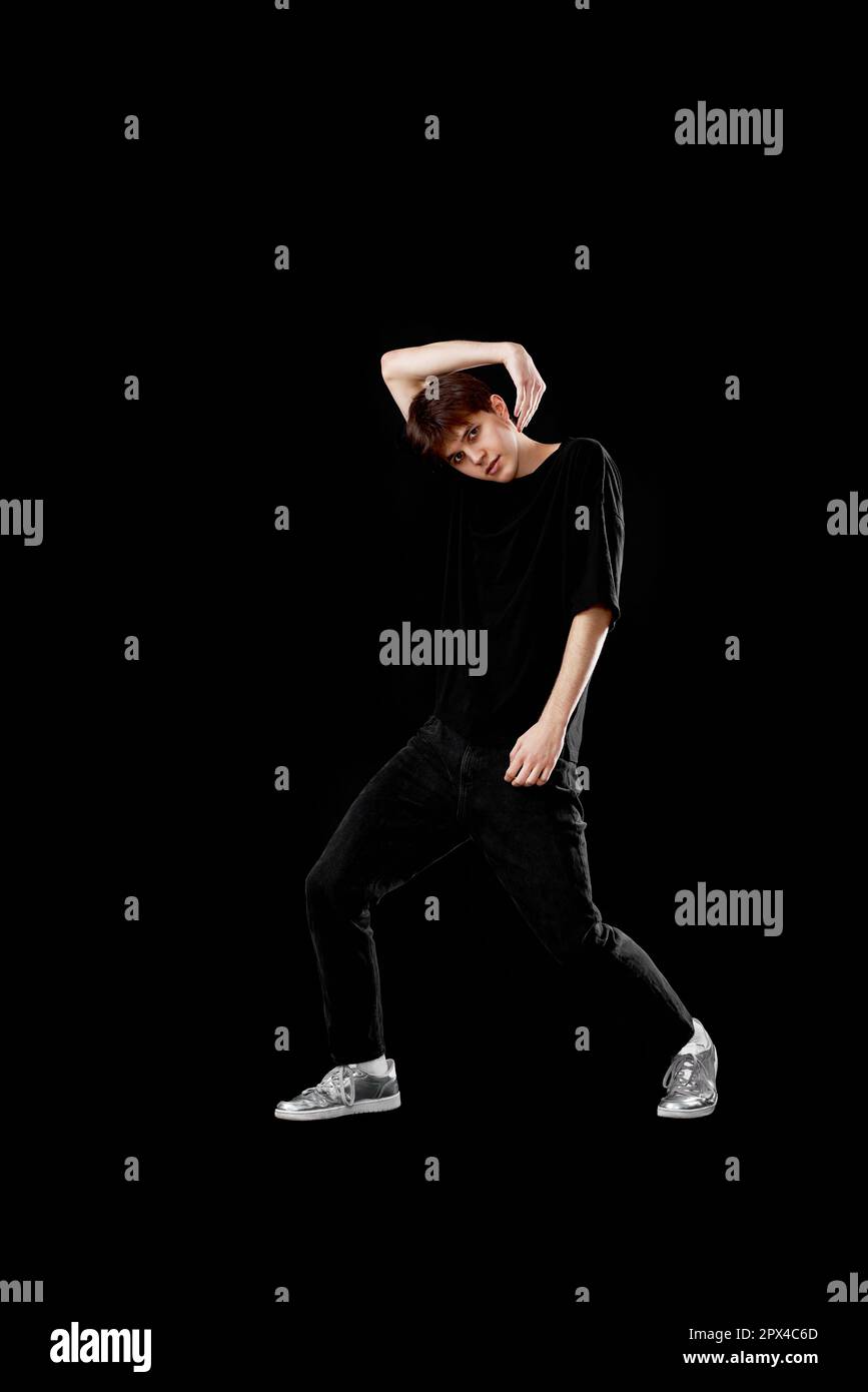 Attractive young funny man dancing hi-res stock photography and images ...