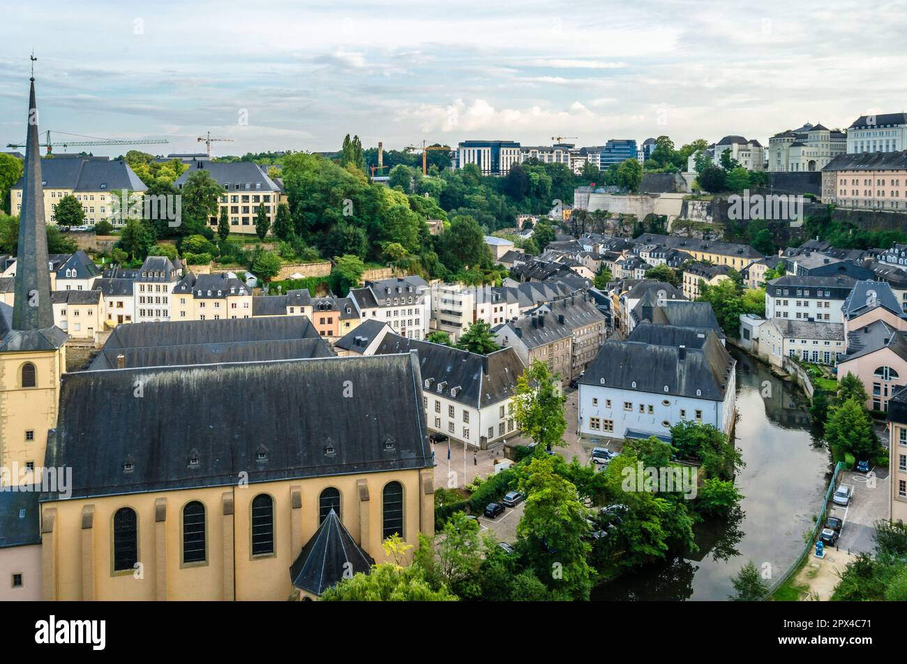 Urban landscape, aerial view of Luxembourg City Stock Photo - Alamy