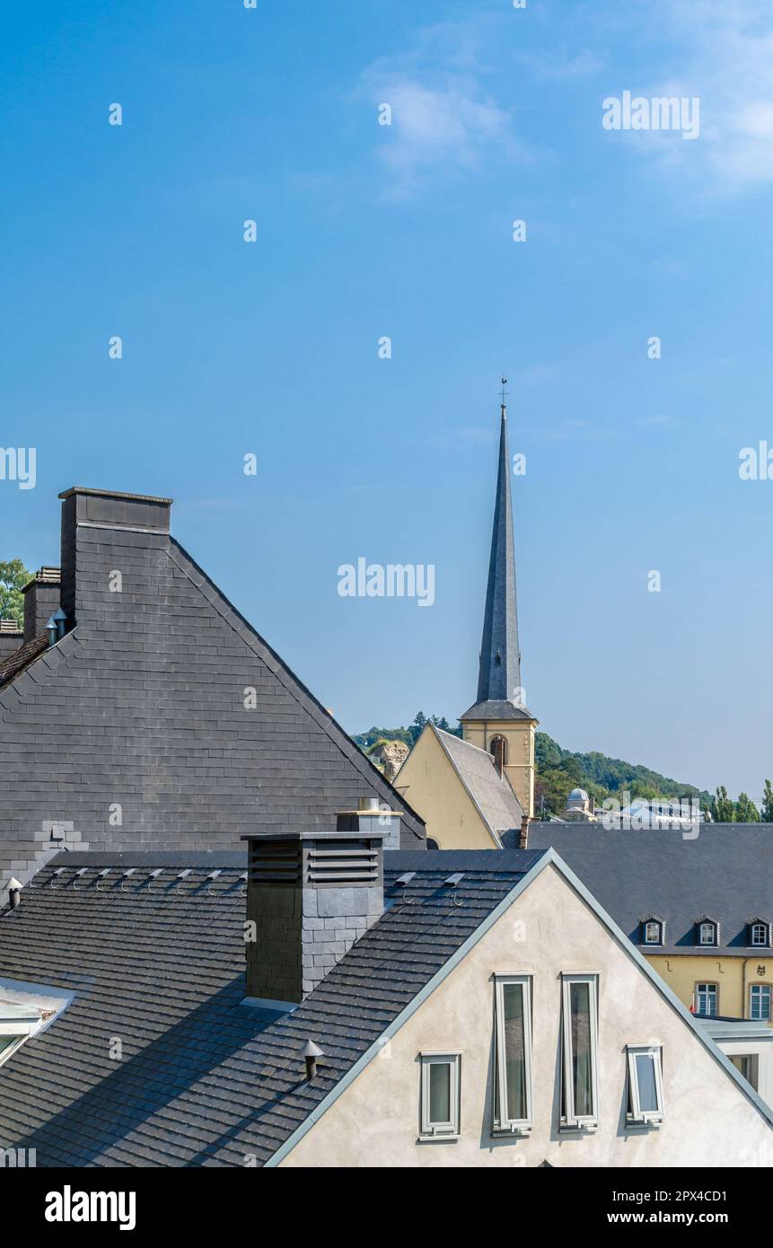 Religious architecture, church in Luxembourg City, Grand Duchy of ...