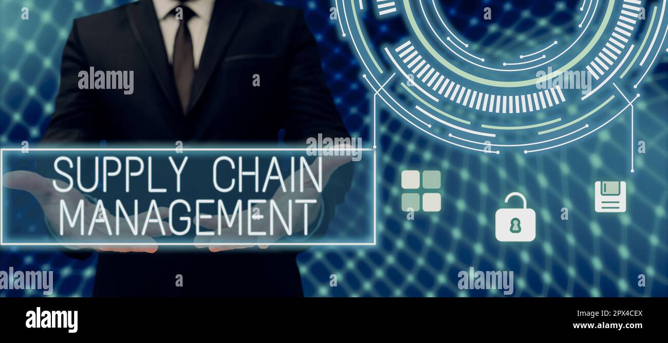 Text showing inspiration Supply Chain Management, Business overview ...
