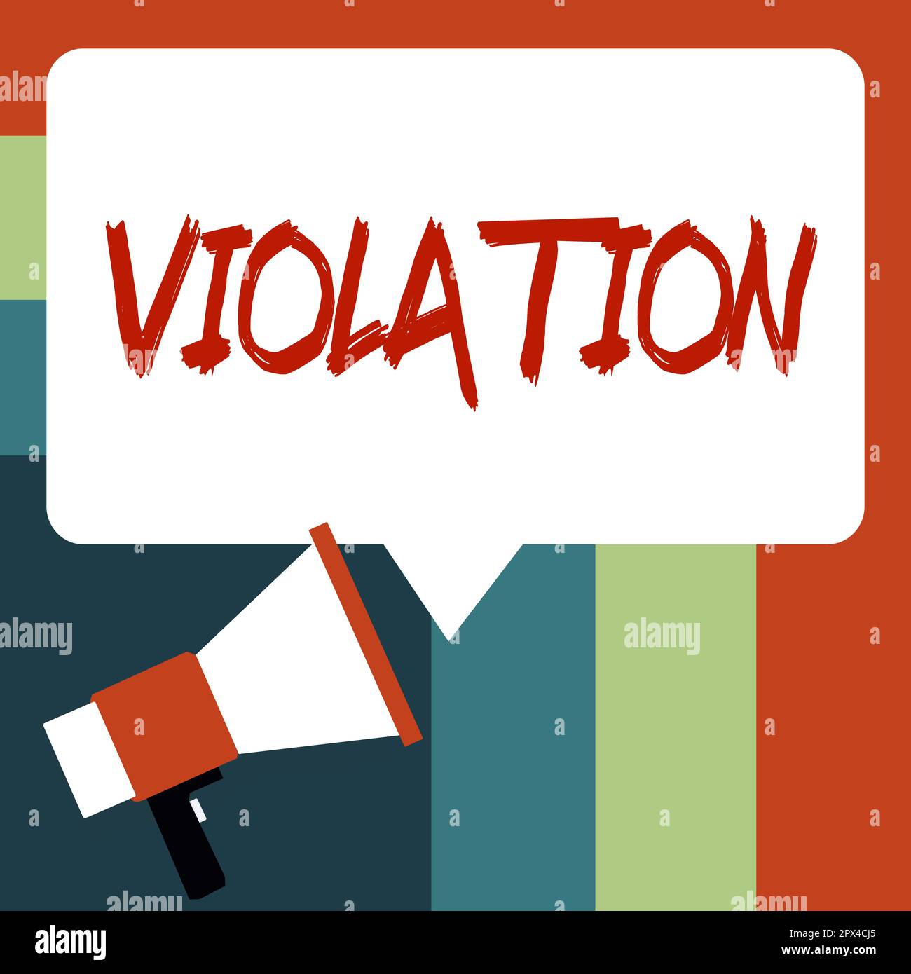 Text sign showing Violation, Conceptual photo an infringement of ...