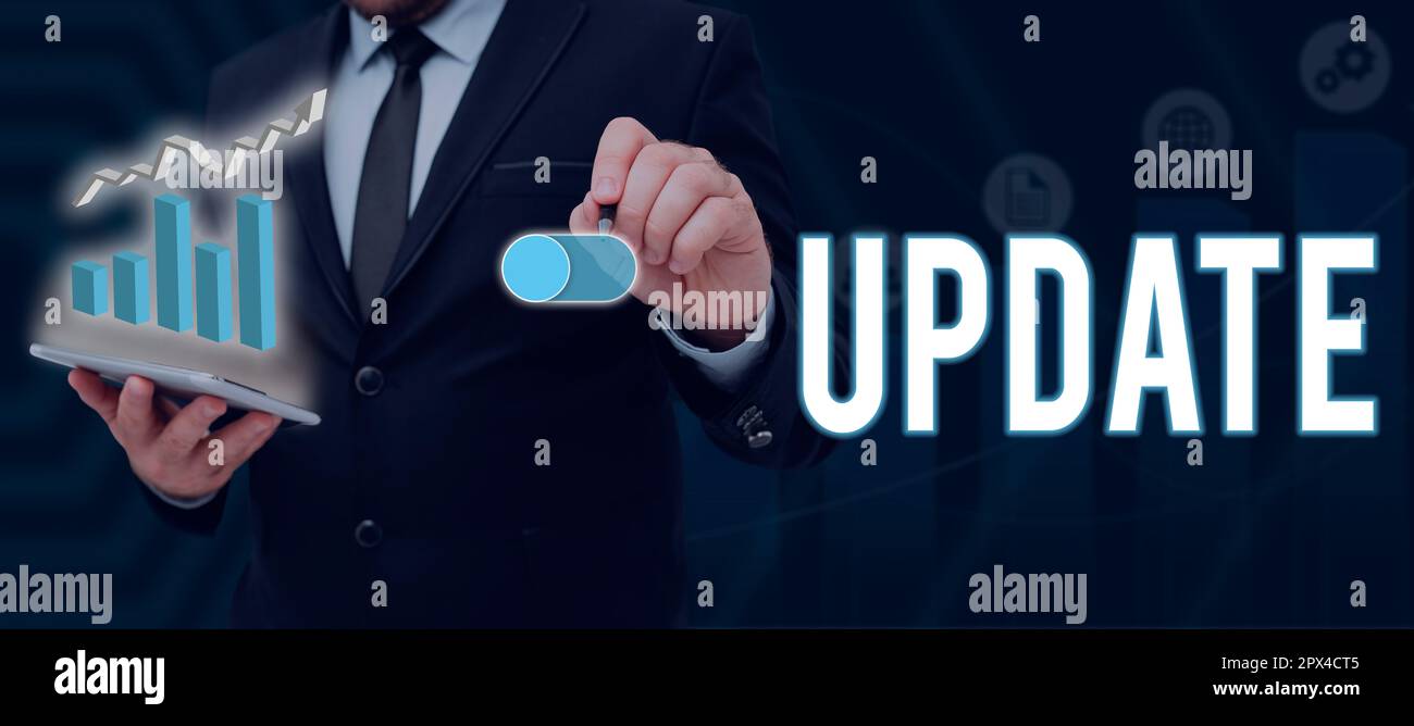 Writing displaying text Update, Business showcase Up to date Make ... Writing displaying text Update, Business showcase Up to date Make ...