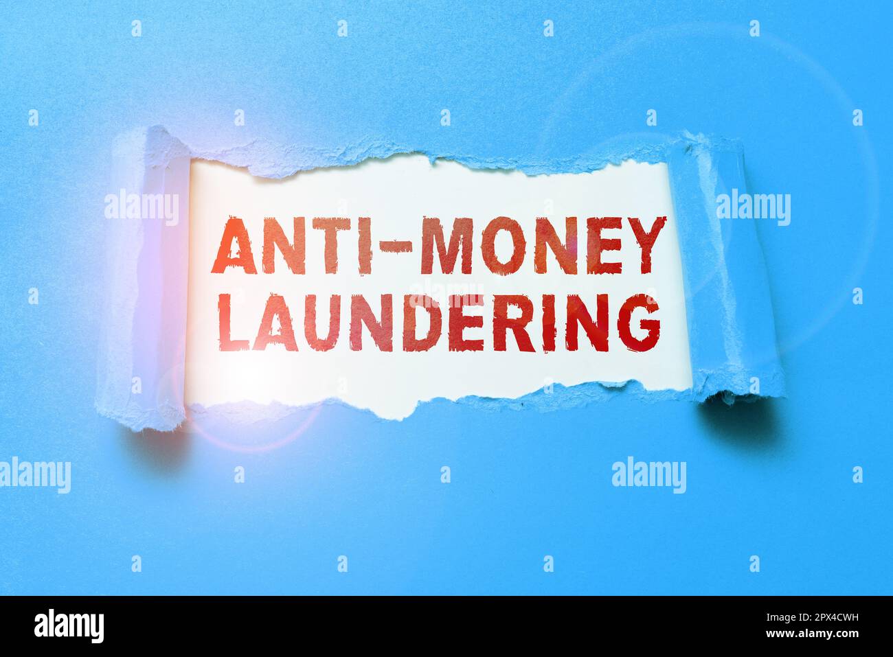 Hand writing sign Anti Money Laundering, Internet Concept stop ...