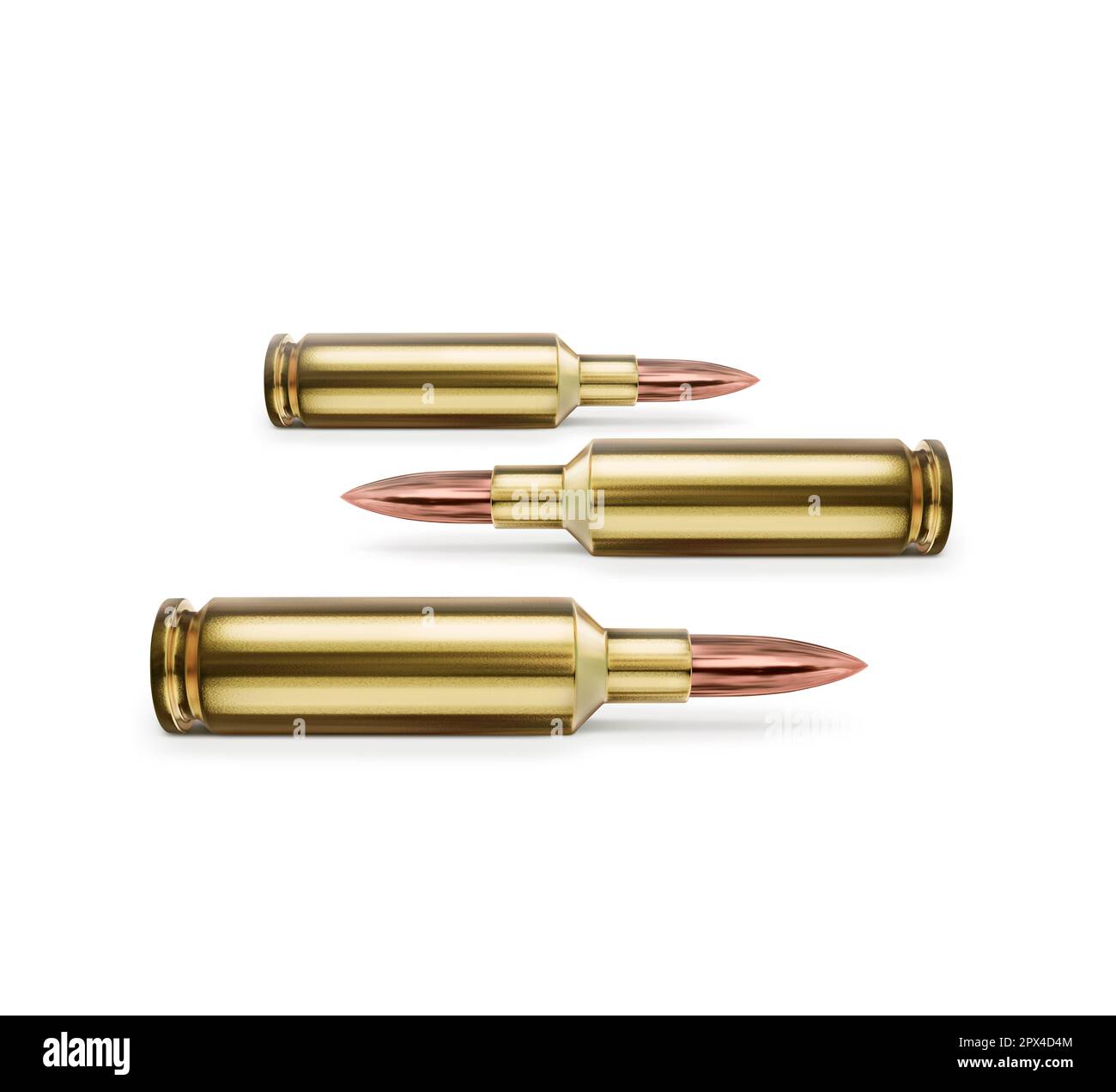 bullet on white background. 3D render Stock Photo - Alamy