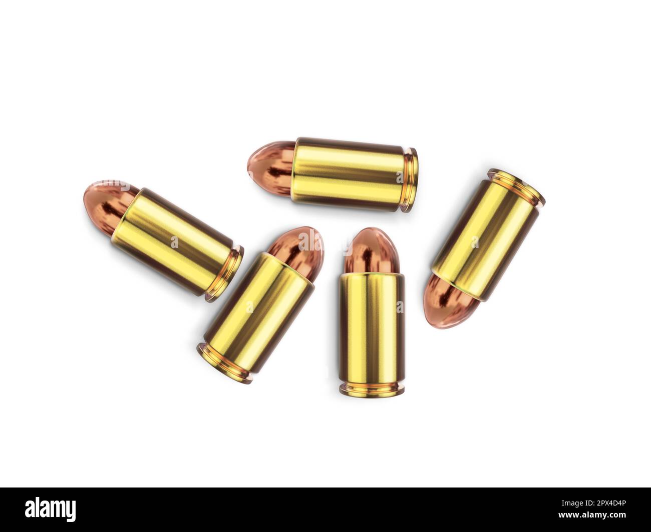 bullet on white background. 3D render Stock Photo - Alamy