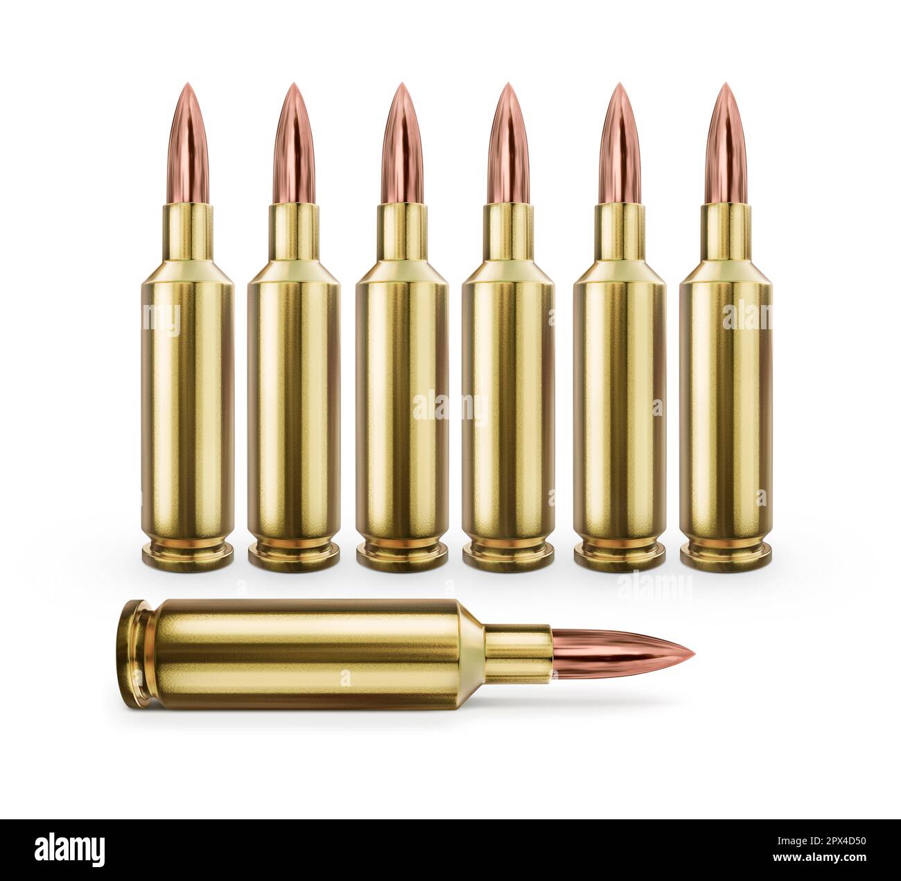 bullet on white background. 3D render Stock Photo - Alamy