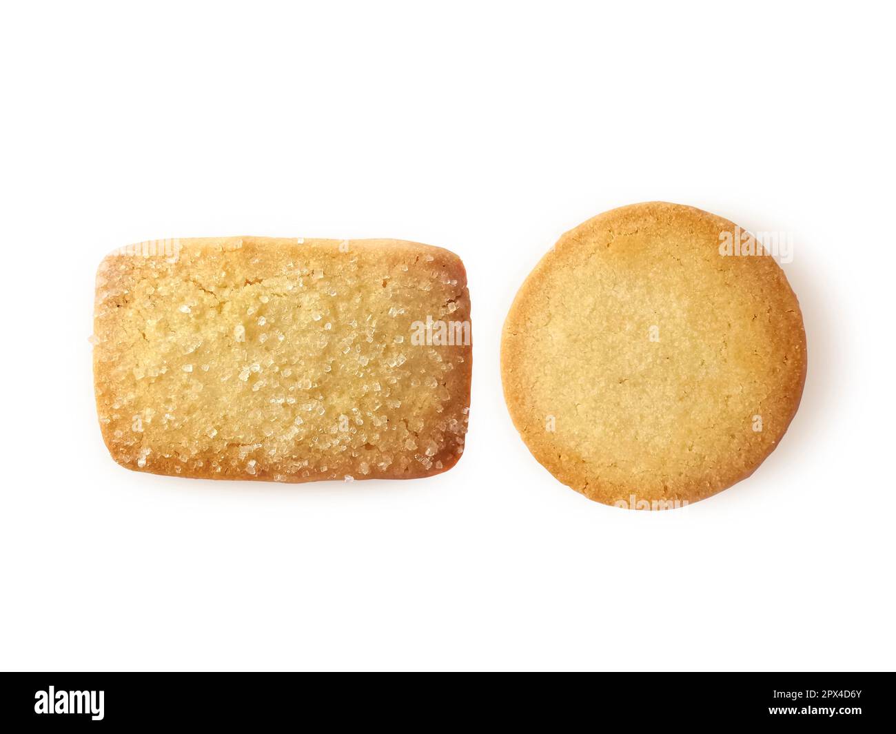 butter cookies isolated on white background Stock Photo - Alamy