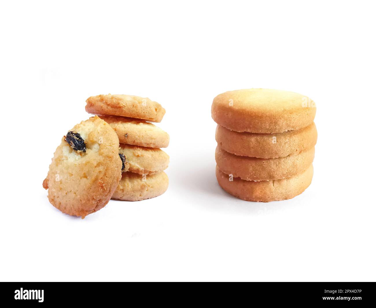 butter cookies isolated on white background Stock Photo - Alamy
