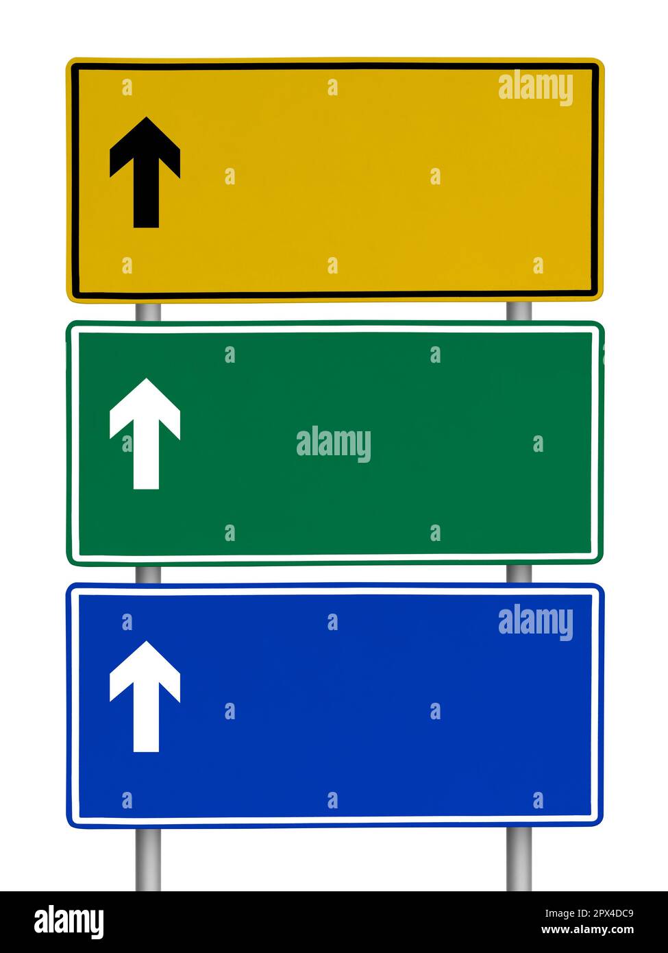 blank traffic sign isolated on white background Stock Photo - Alamy