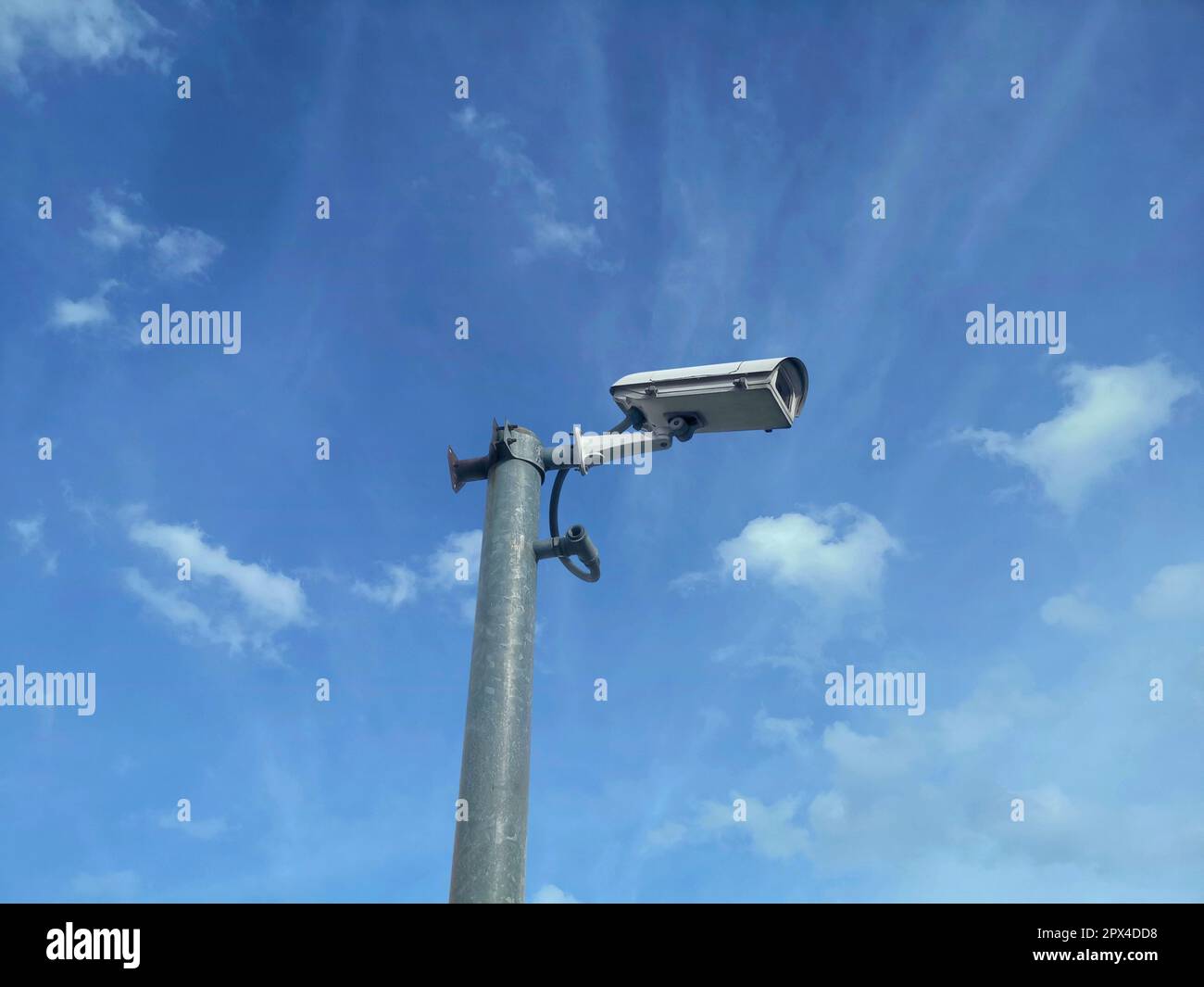 closed circuit camera Split on the sky background Stock Photo - Alamy