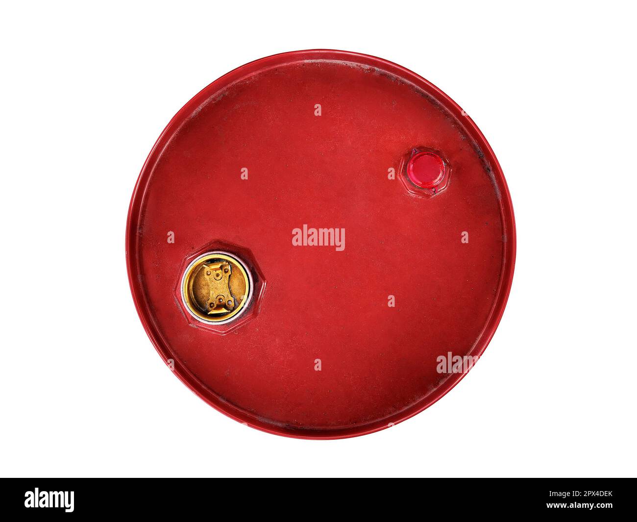 lid on a barrel of oil, Close up and top view Stock Photo - Alamy