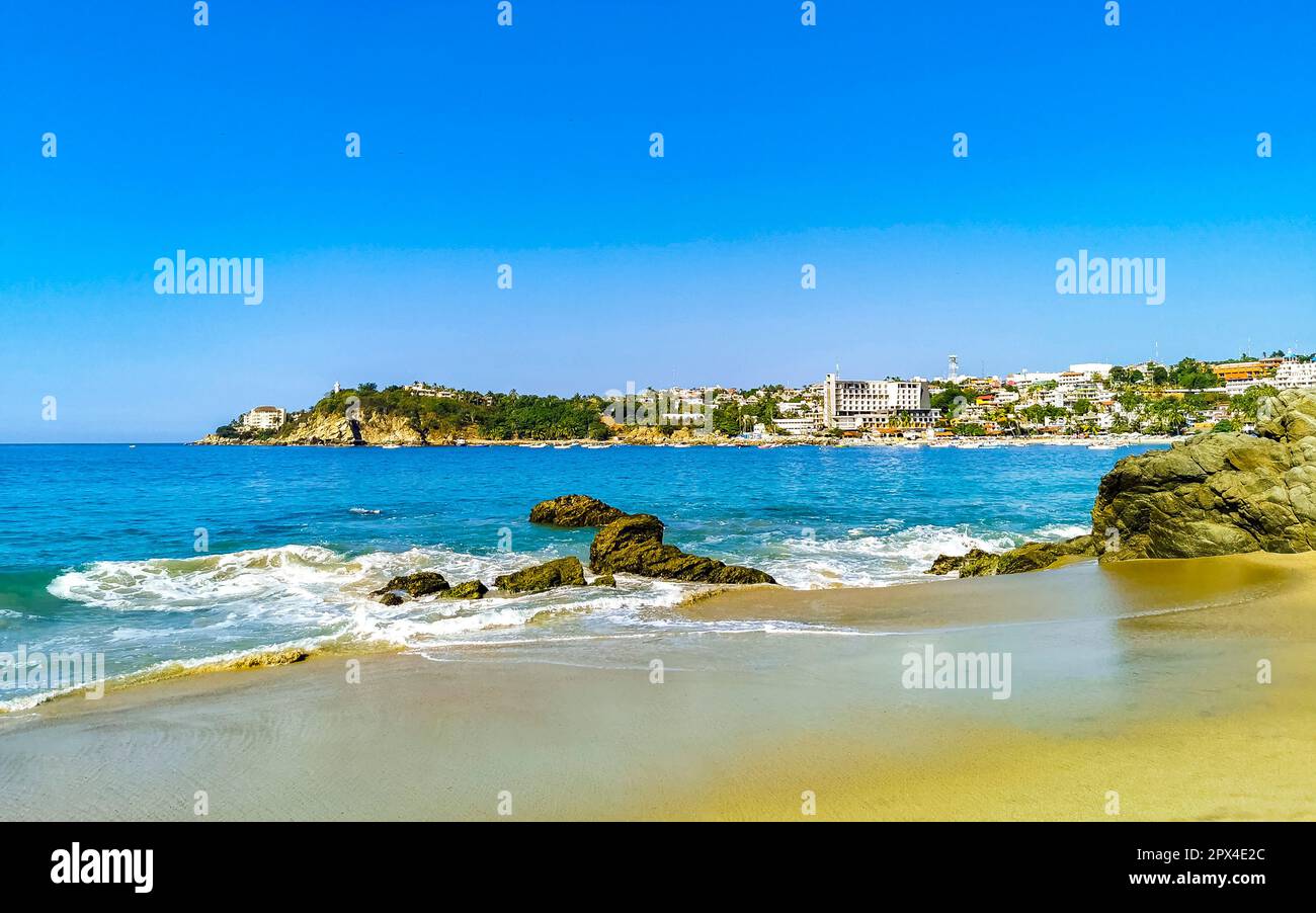 Extremely beautiful huge big surfer waves and rocks on the beach in ...