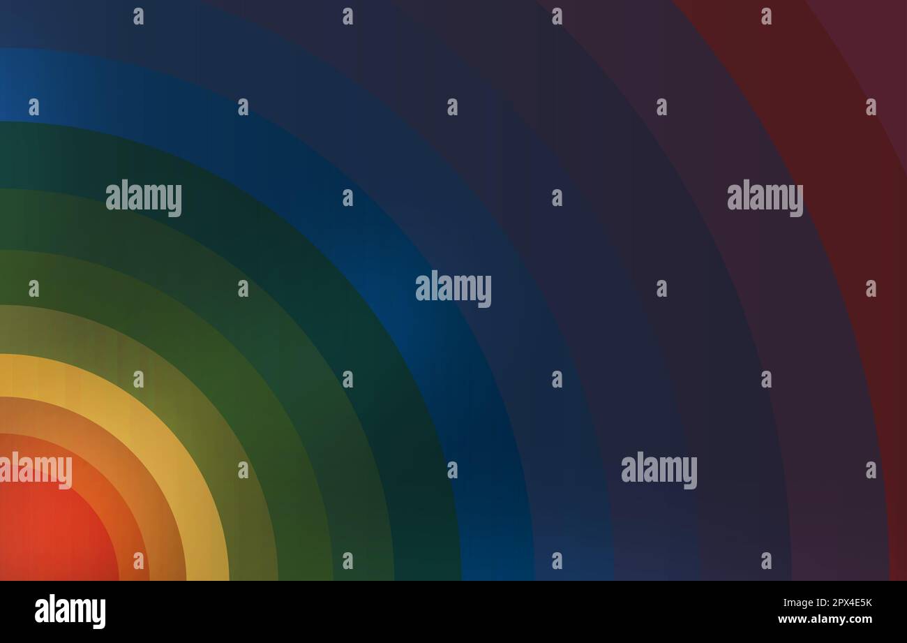 A circular array of bright colours as a fashion background Stock Photo ...