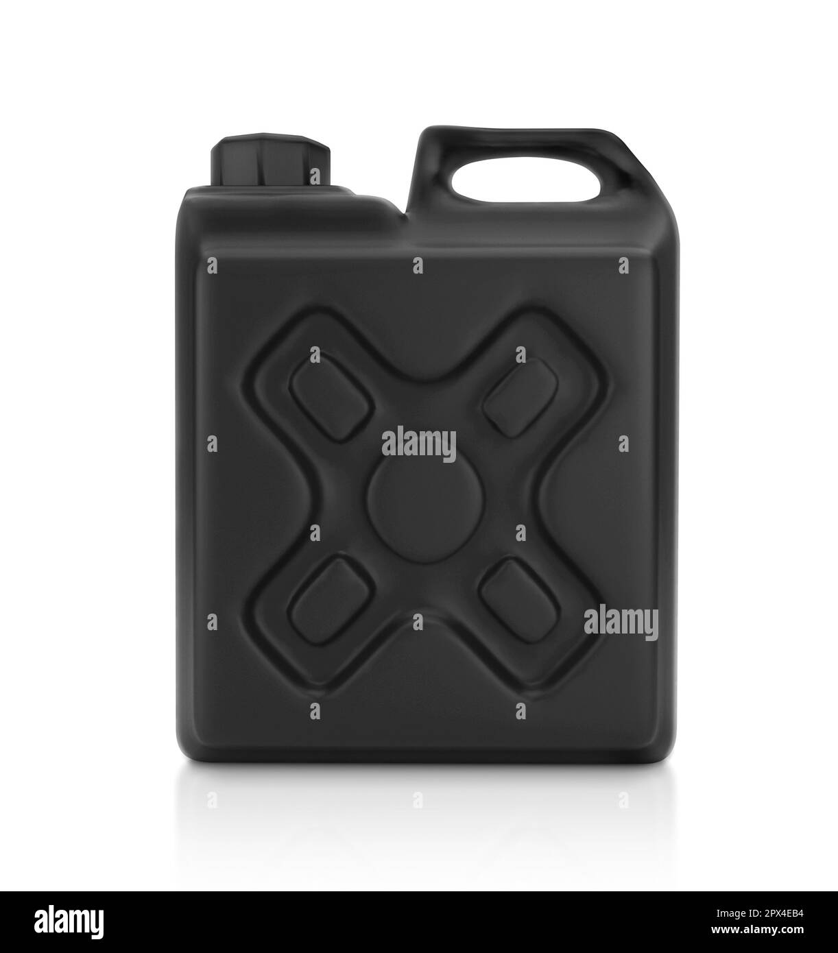 blank packaging black plastic gallon isolated on white background. 3D ...