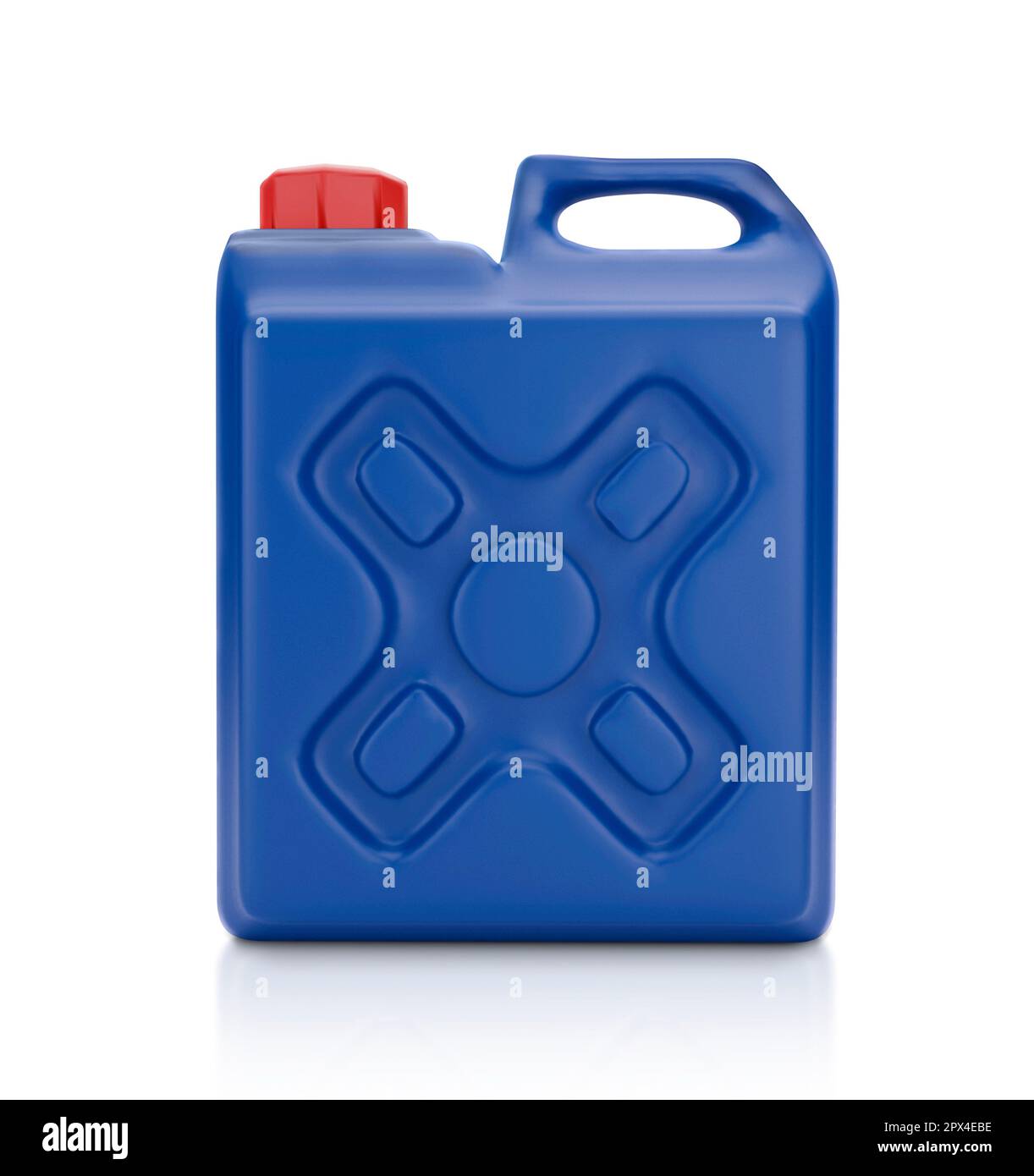 blank packaging blue plastic gallon isolated on white background. 3D ...