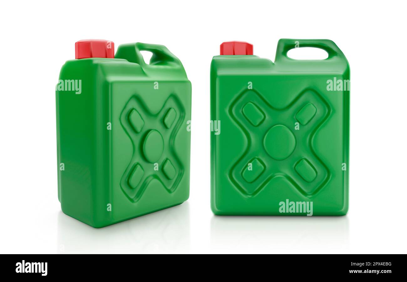 blank packaging green plastic gallon isolated on white background. 3D ...