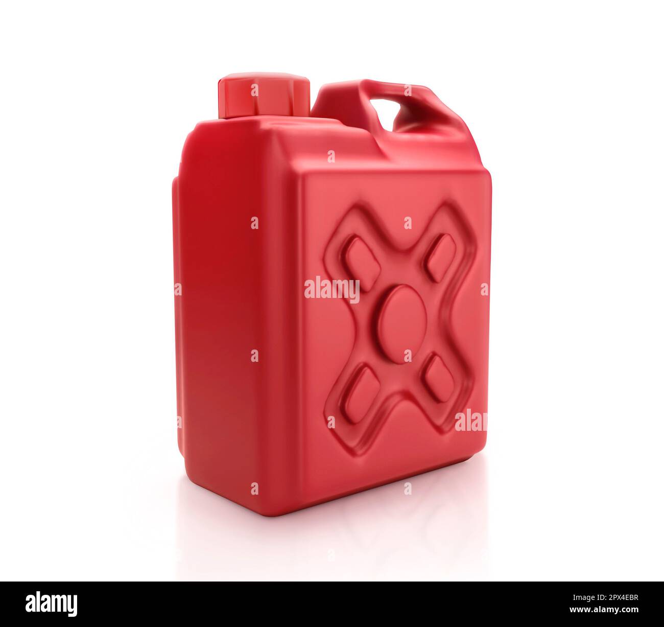 blank packaging red plastic gallon isolated on white background with ...