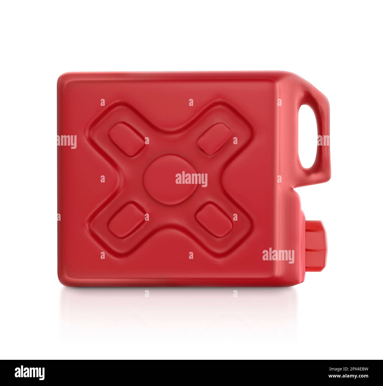blank packaging red plastic gallon isolated on white background with ...