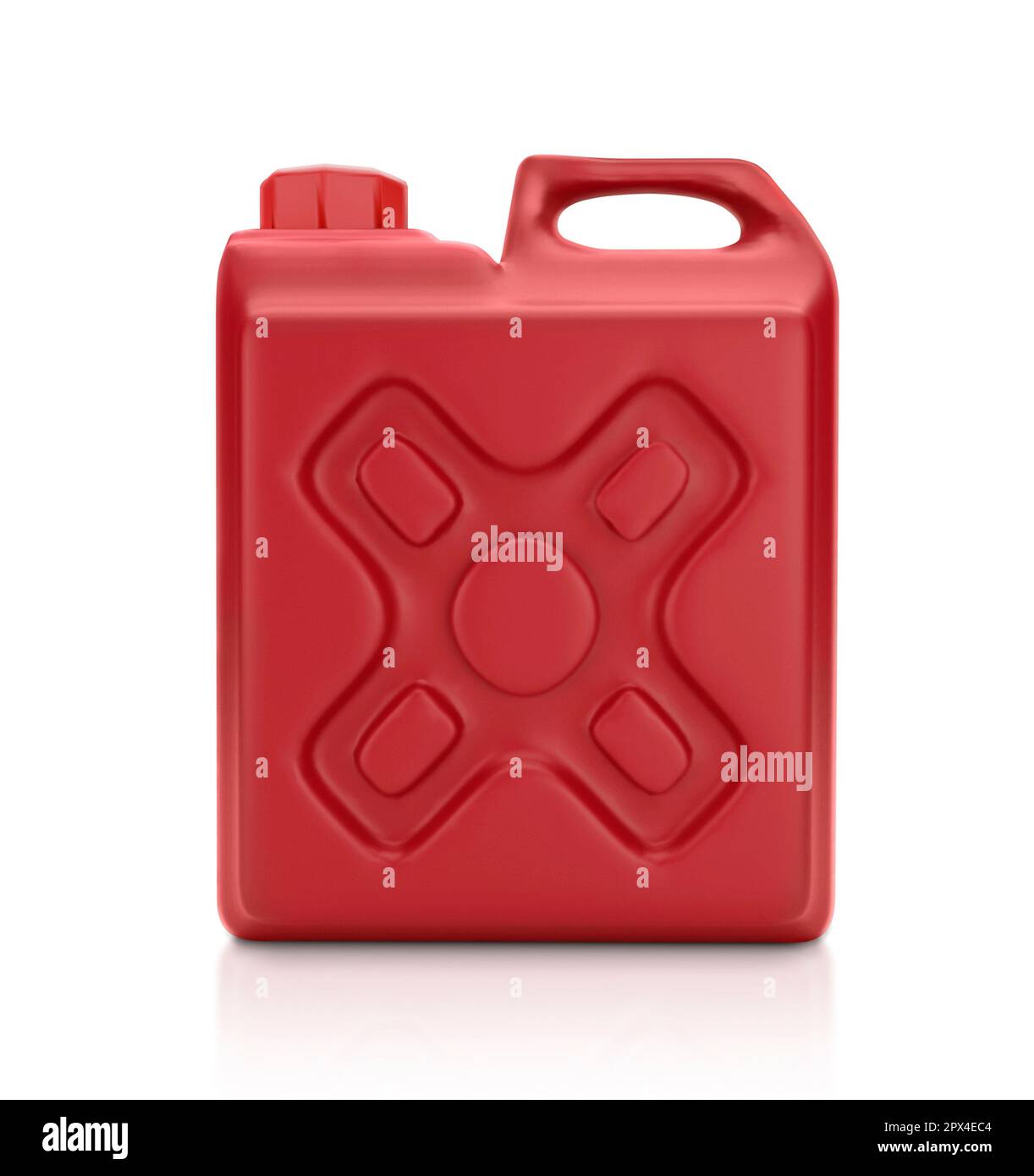 blank packaging red plastic gallon isolated on white background with ...