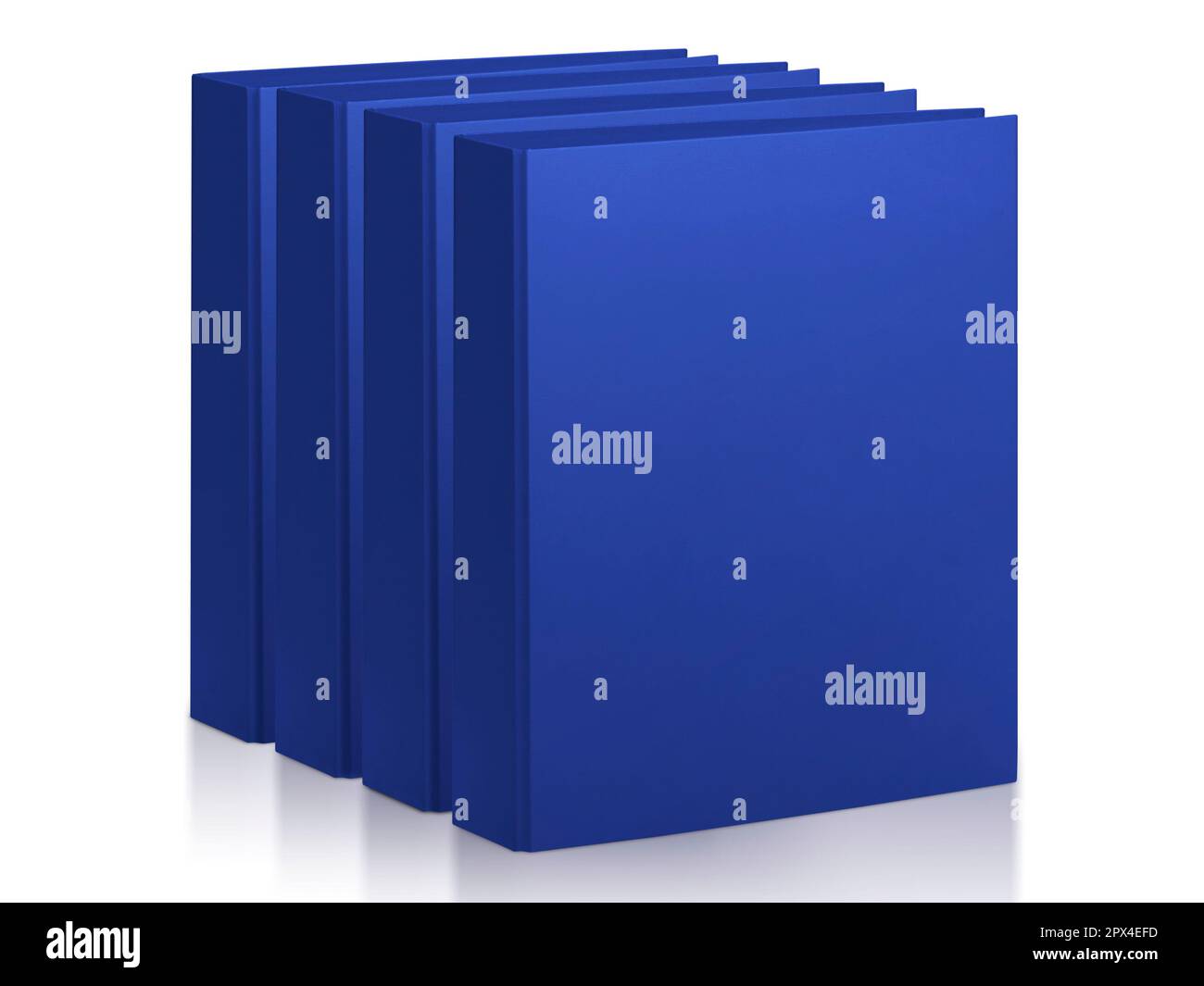 Blue office paper folder on a white background Stock Photo - Alamy
