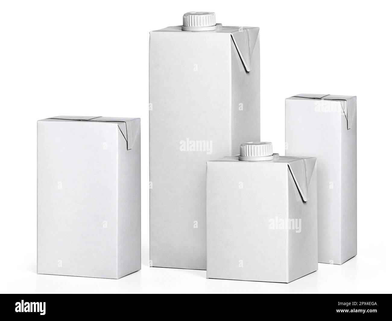 Box empty white fruit juice isolated on white background Stock Photo ...