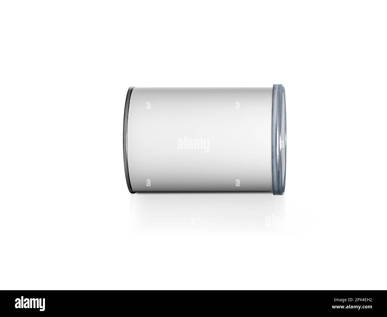 Cans packaging for snack product like potato chips or peanuts. Ready ...