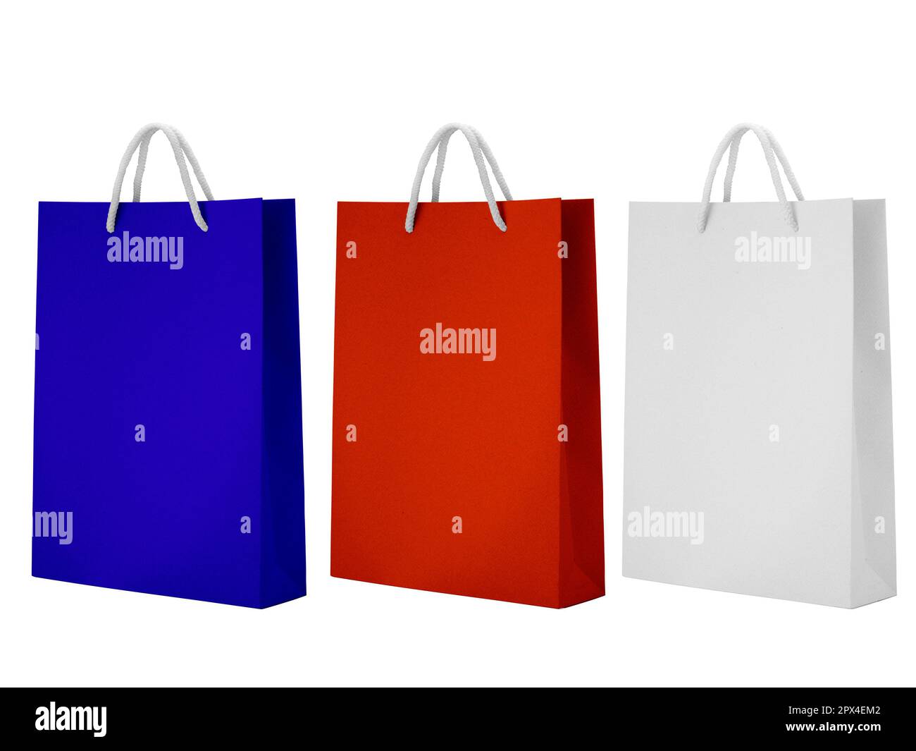 Empty Paper bag isolated on white background for design Stock Photo - Alamy