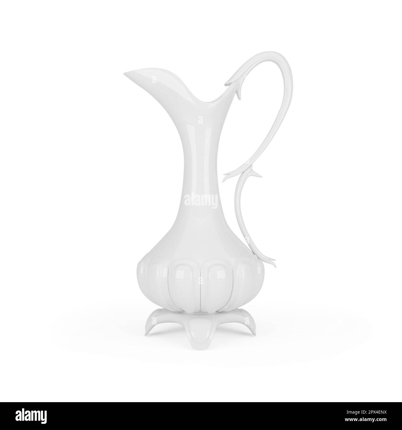 Isolated white jug isolated on white. 3d render Stock Photo - Alamy