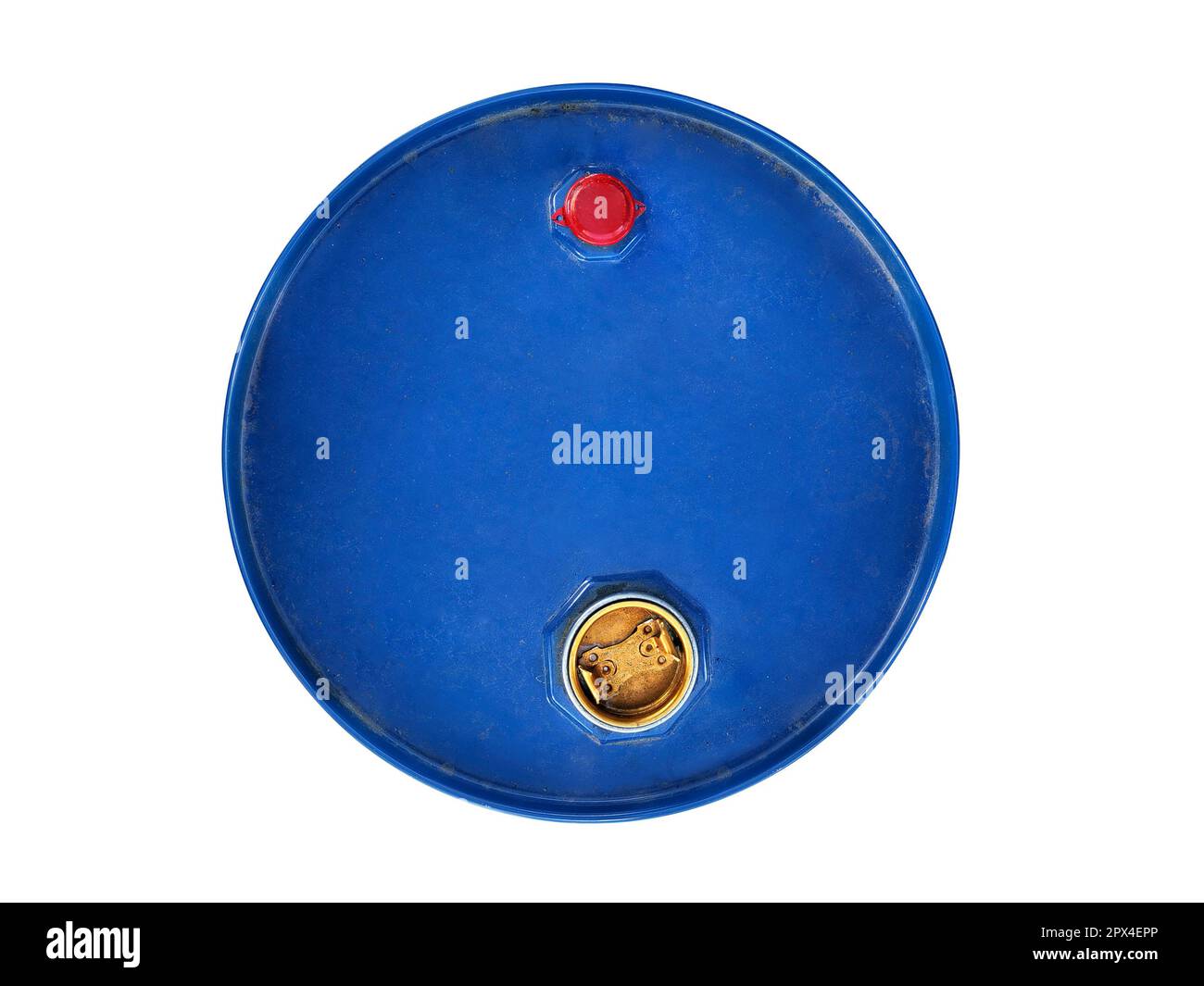 lid on a barrel of oil, Close up and top view Stock Photo - Alamy