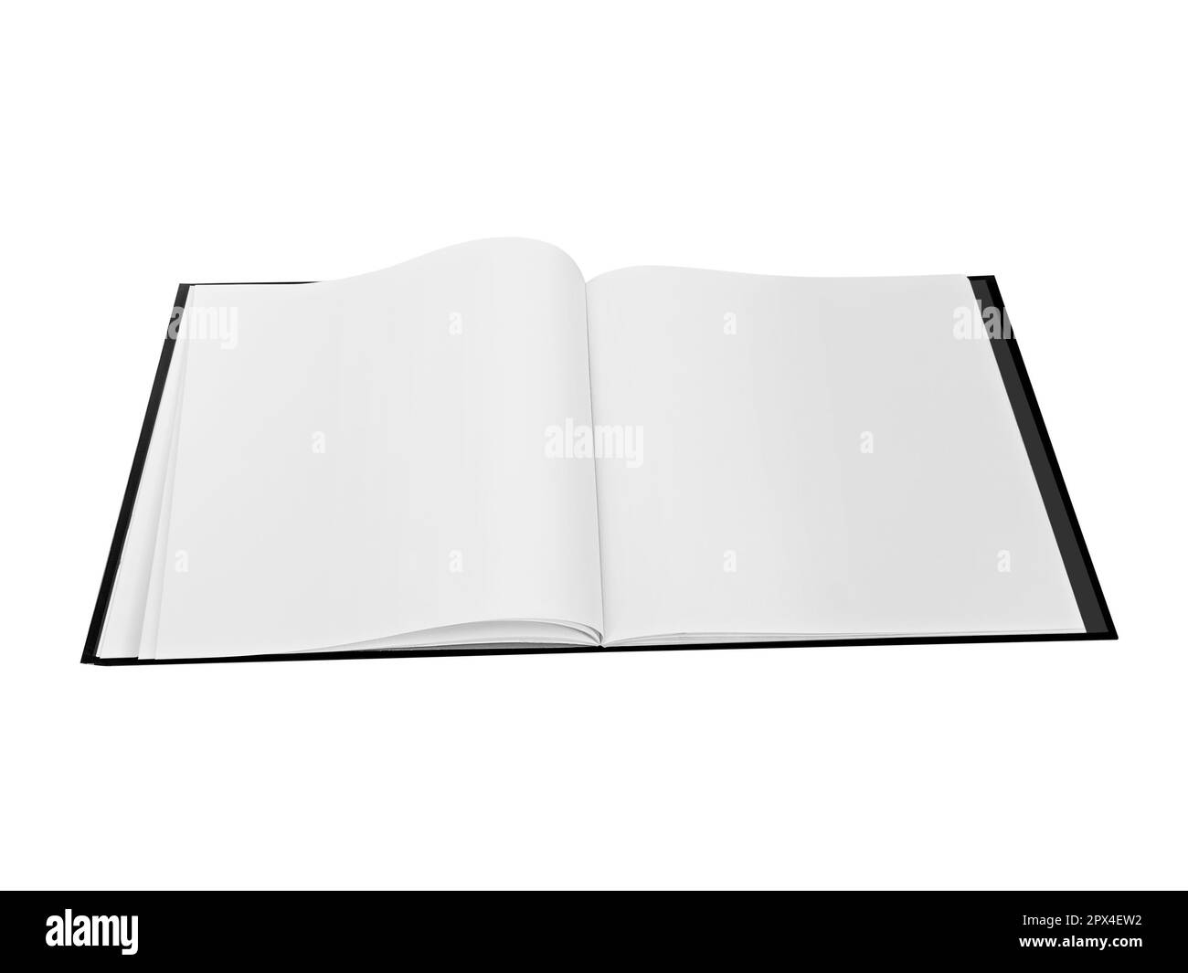 close up of a blank white book on white background Stock Photo - Alamy
