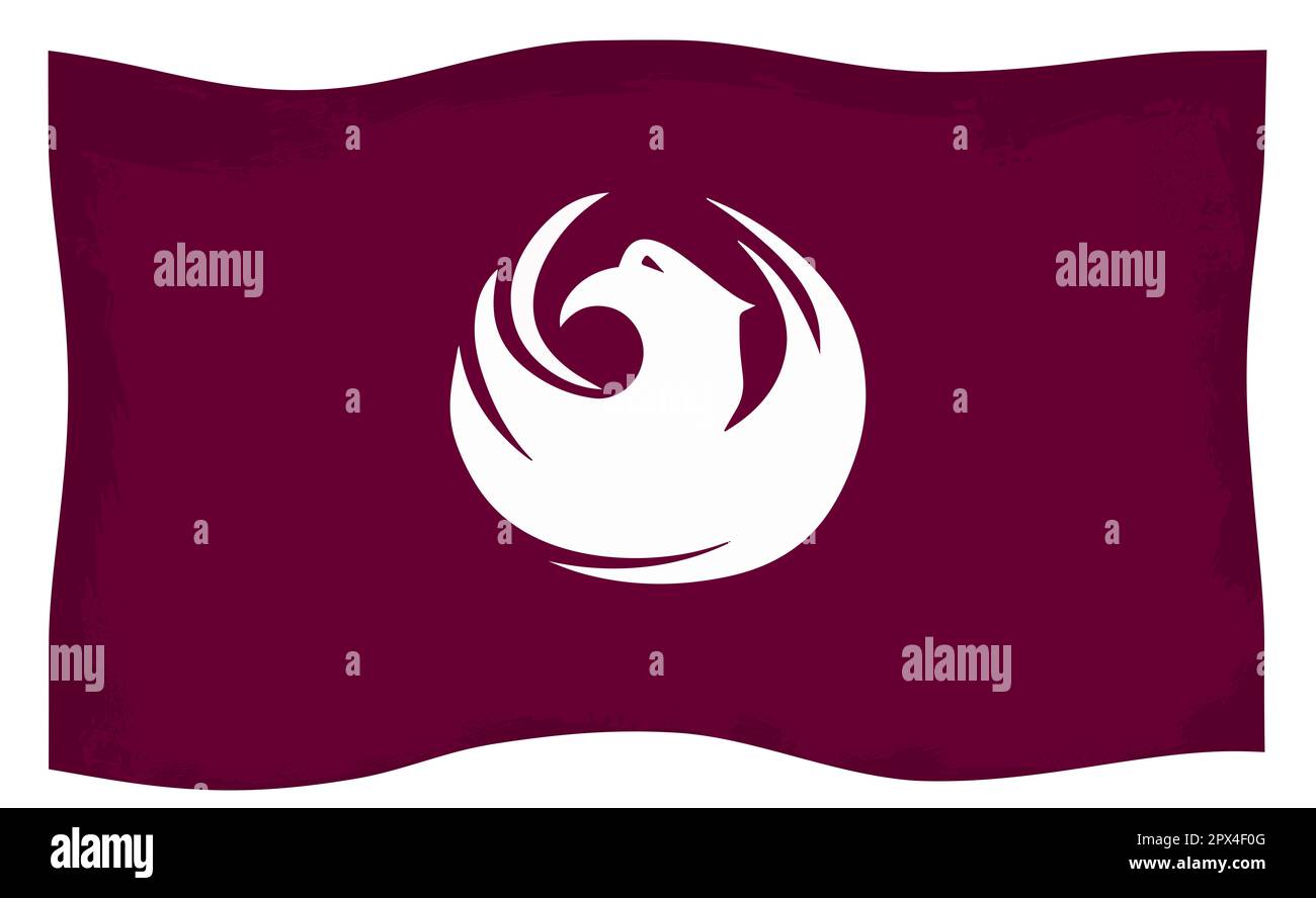 The flag as adopted by the city of Phoenix fluttering Stock Photo - Alamy