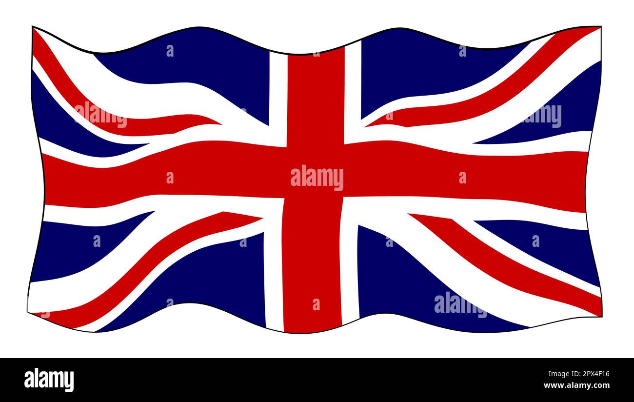 The Union Jack flag of Great Britain fluttering in a breeze Stock Photo ...