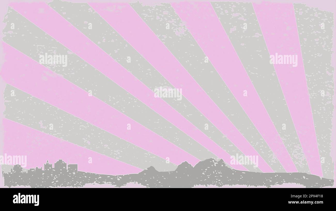 Silhouette of a country foreground set on a hill background with some ...