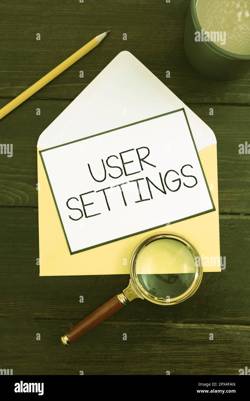 Writing Displaying Text User Settings Concept Meaning Configuration Of