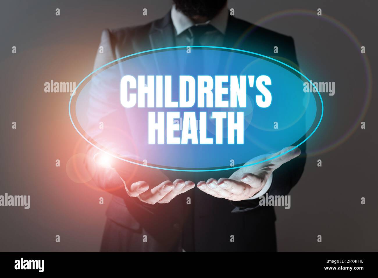Sign displaying Children's Health, Concept meaning kid condition of ...