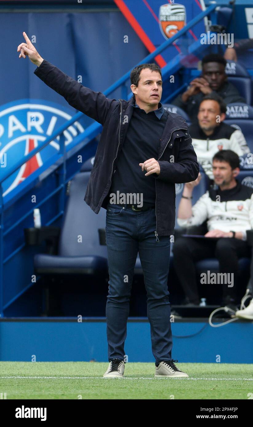 Paris, France. 30th Apr, 2023. Coach of FC Lorient Regis Le Bris during ...