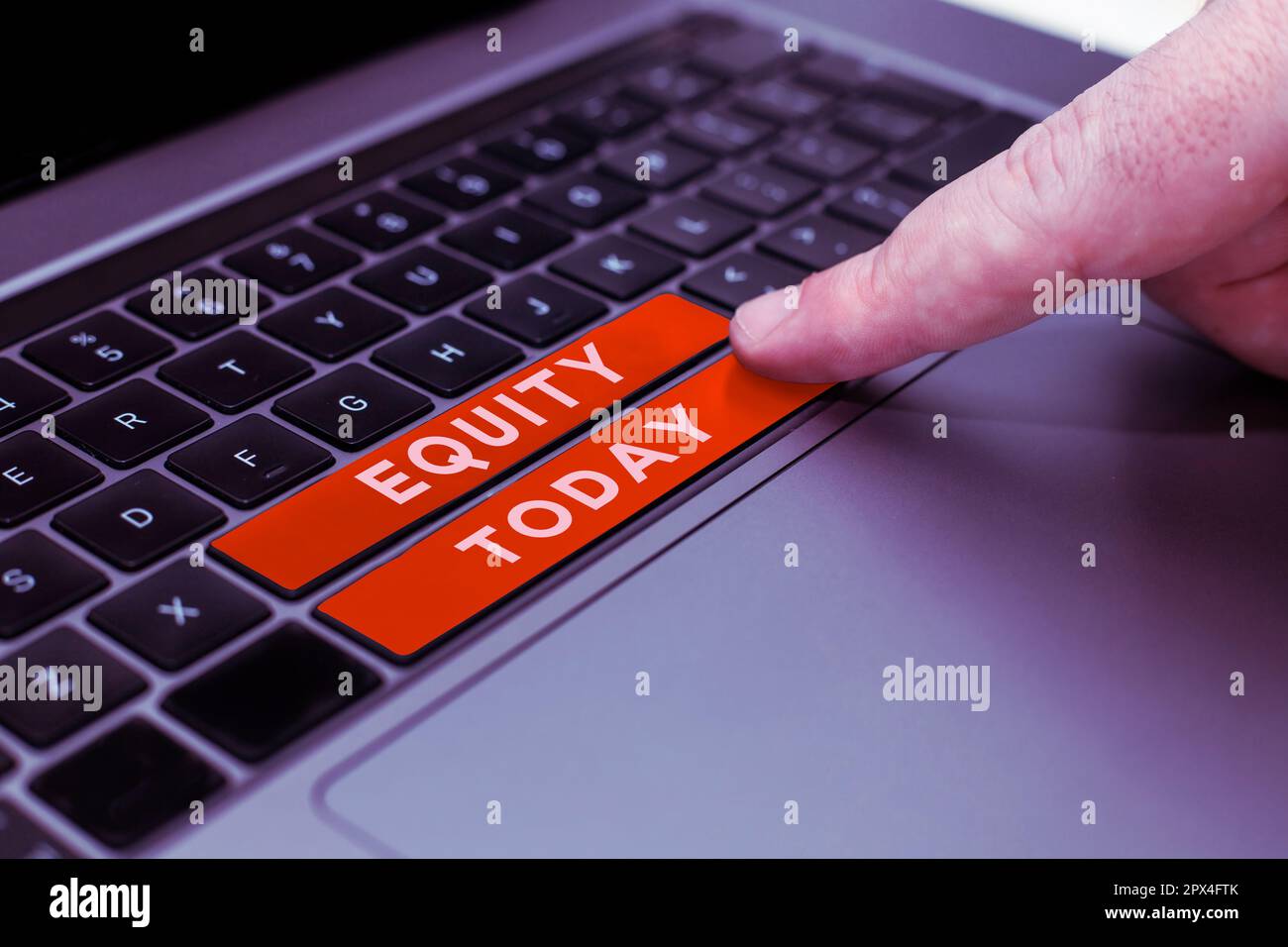 Sign displaying Equity, Word Written on quality of being fair and ...