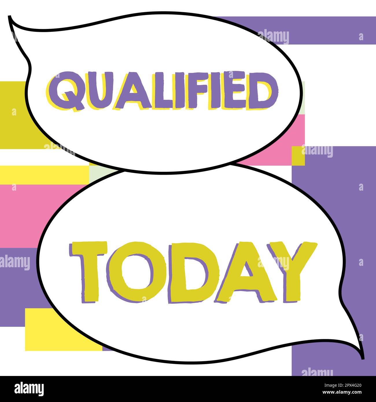 Text showing inspiration Qualified, Word Written on Officially trained ...