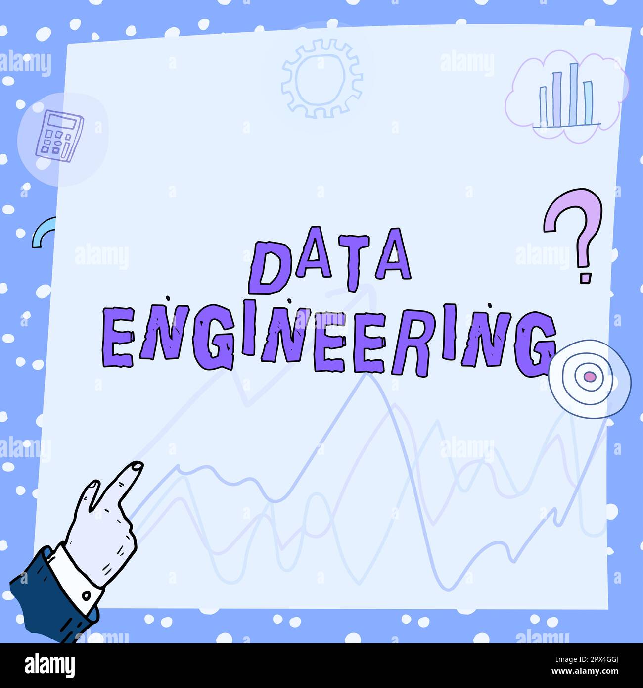 Hand writing sign Data Engineering, Internet Concept data science that focuses on practical ...