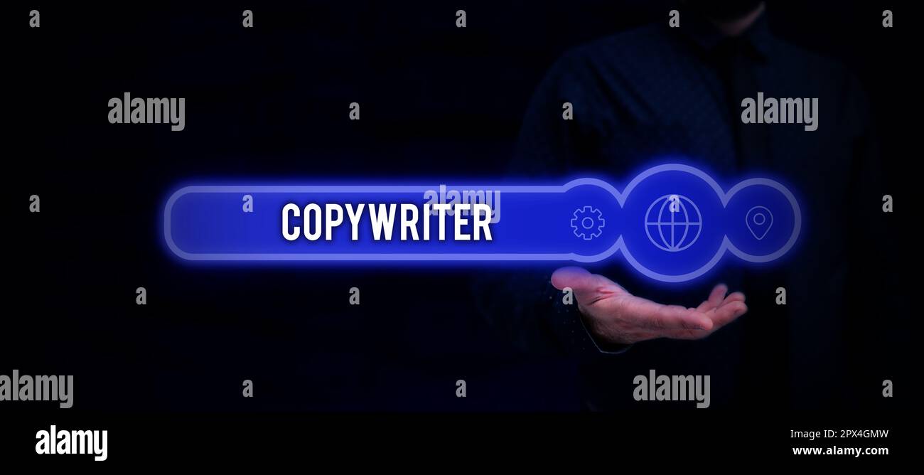 Writing displaying text Copywriter, Word Written on writing the text of ...