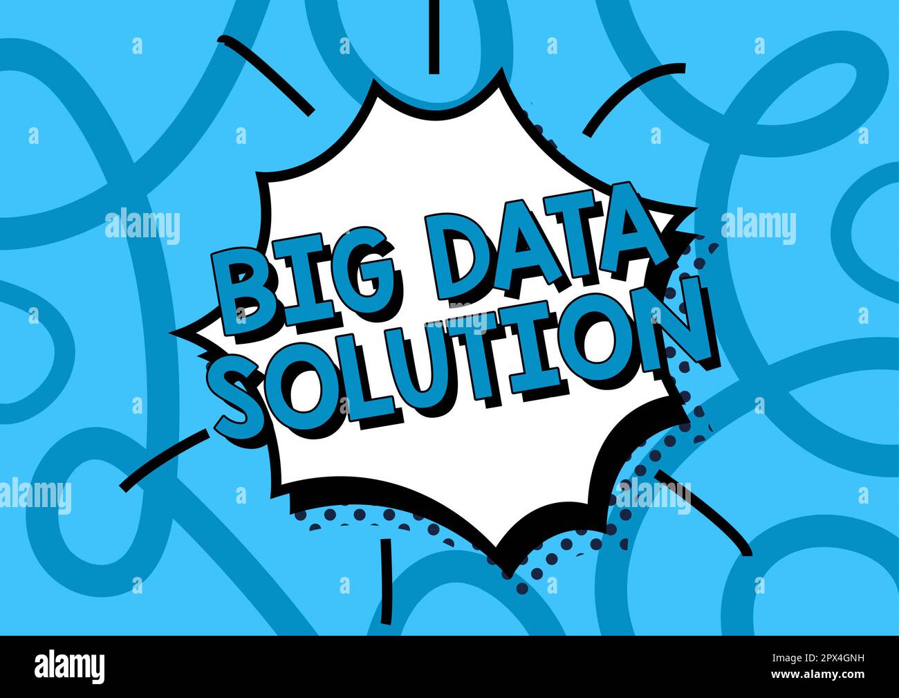 Conceptual display Big Data Solution, Business idea Extracting value from huge volumes of a ...